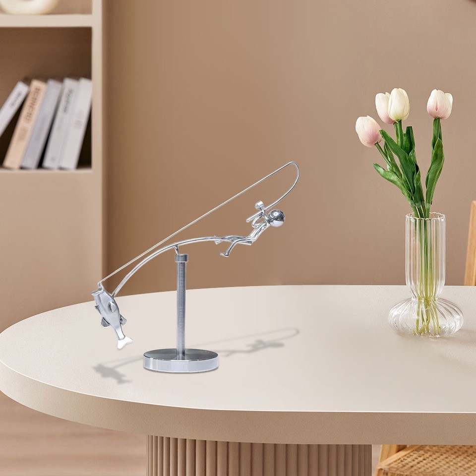 The Fisherman Balancing Sculpture – Handcrafted Art for Unique Home ...