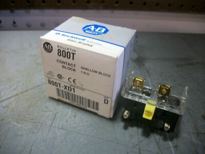 ALLEN-BRADLEY 1N.O. SHALLOW CONTACT BLOCK 800T-XD1 NIB | eBay