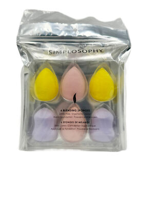 Simplosophy 6 Pk Blending Sponges - Latex Free - Pastel Color | eBay