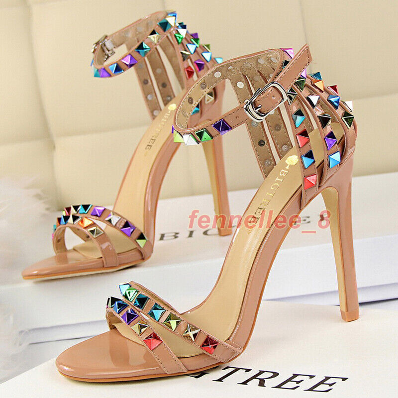 Gladiator Stilettos Frauen Plus Size Knöchel Riemen High Heels