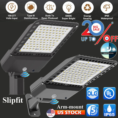 1000-Watts Equivalent LED 300-Watt LED Parking Lot with Photocell 5000K ...