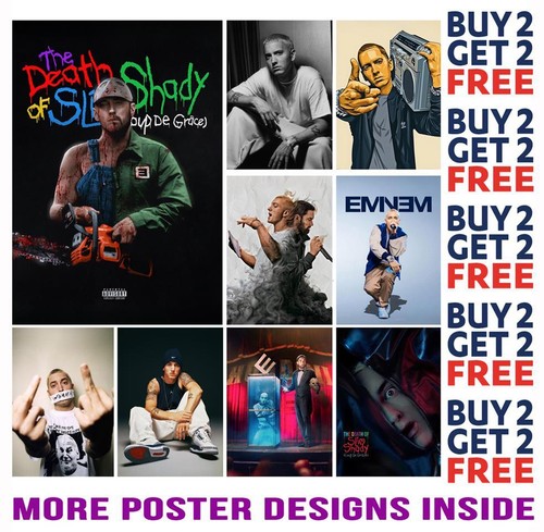 EMINEM SLIM SHADY KENDRICK LAMAR POSTER PRINT A4 A3 SIZE BUY 2 GET ANY ...