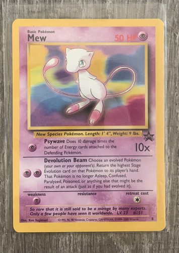 Old back side English version Mew Pokemon Promo Card | eBay