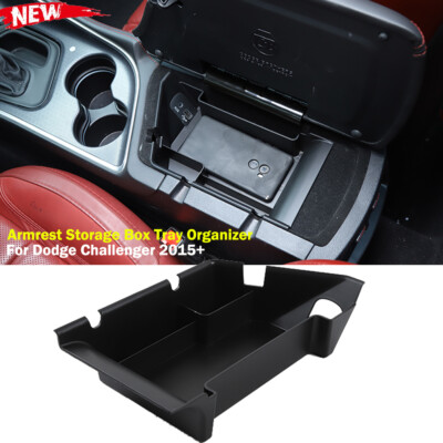 Center Console Armrest Storage Box Tray Organizer For Dodge Challenger ...