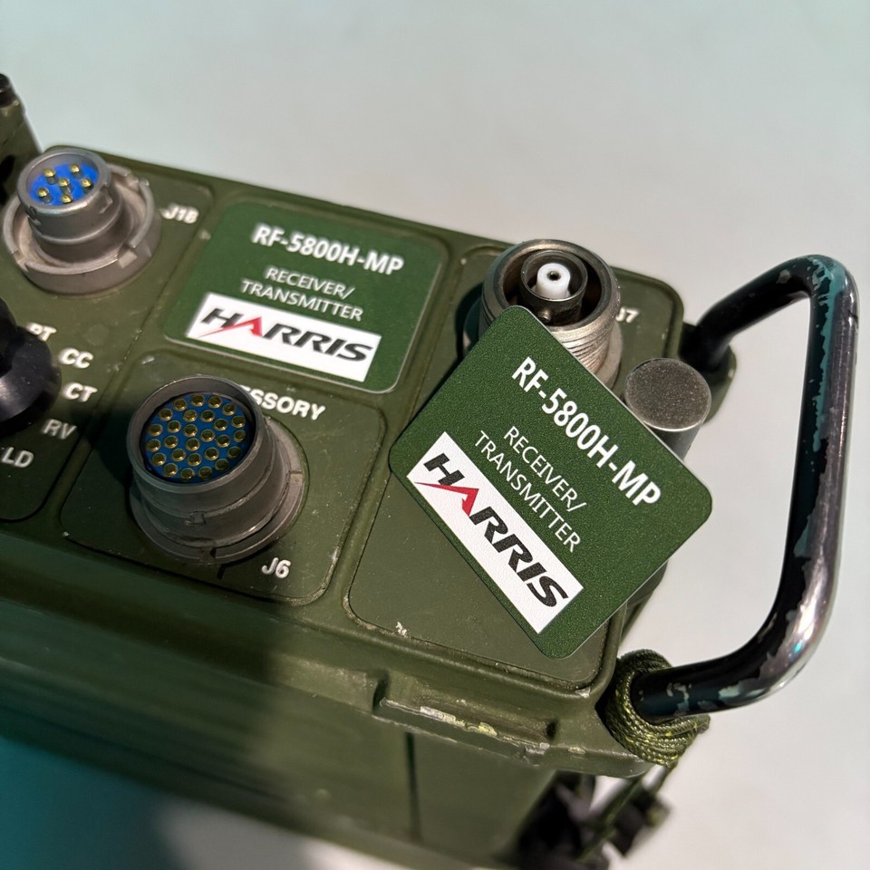 RF-5800H-MP RECEIVER/TRANSMITTER ID Sticker F / HARRIS PRC-117F(C)/RF ...