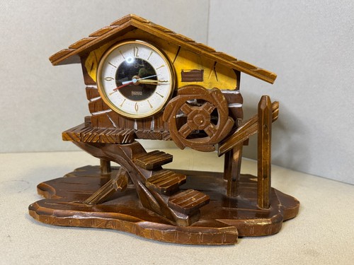 Rare Vintage Meiko Tokei Water Wheel Musical Windup Wood Clock JAPAN | eBay