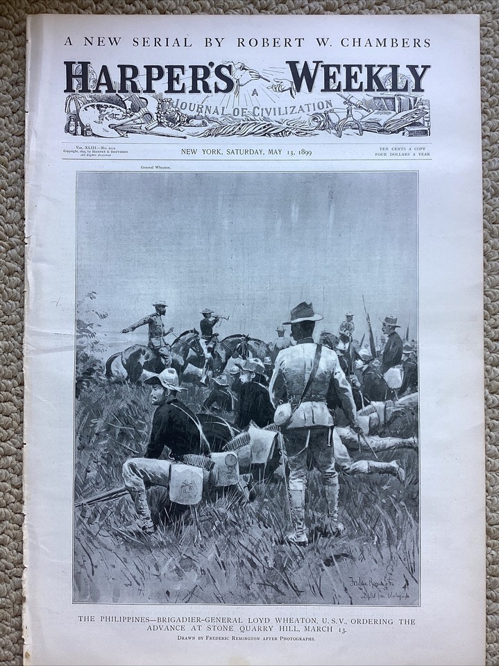 1899 PHILIPPINES GENERAL WHEATON ADVANCE STONE QUARRY HILL FREDERIC ...