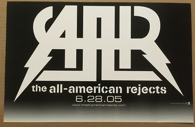 ALL AMERICAN REJECTS Rare 2005 PROMO POSTER BANNER w/DATE for Move CD ...