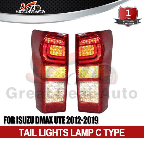 For Isuzu DMax D-Max Ute 2014~2019 Pair of LH+RH LED Tail Lights Rear ...