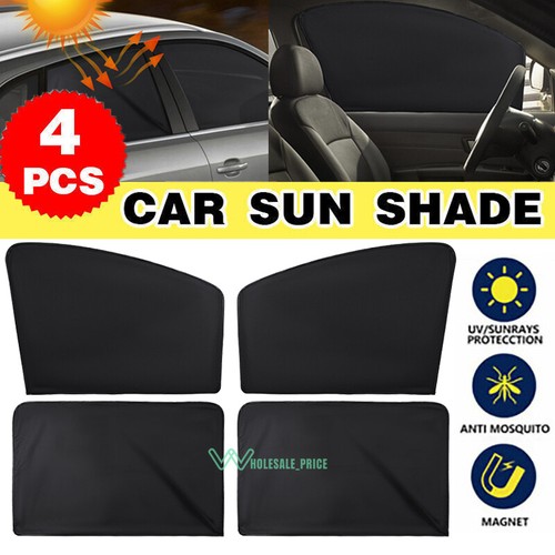 4x Magnetic Car Front Rear Suction Sun Shade Shield Curtain Sunshade ...