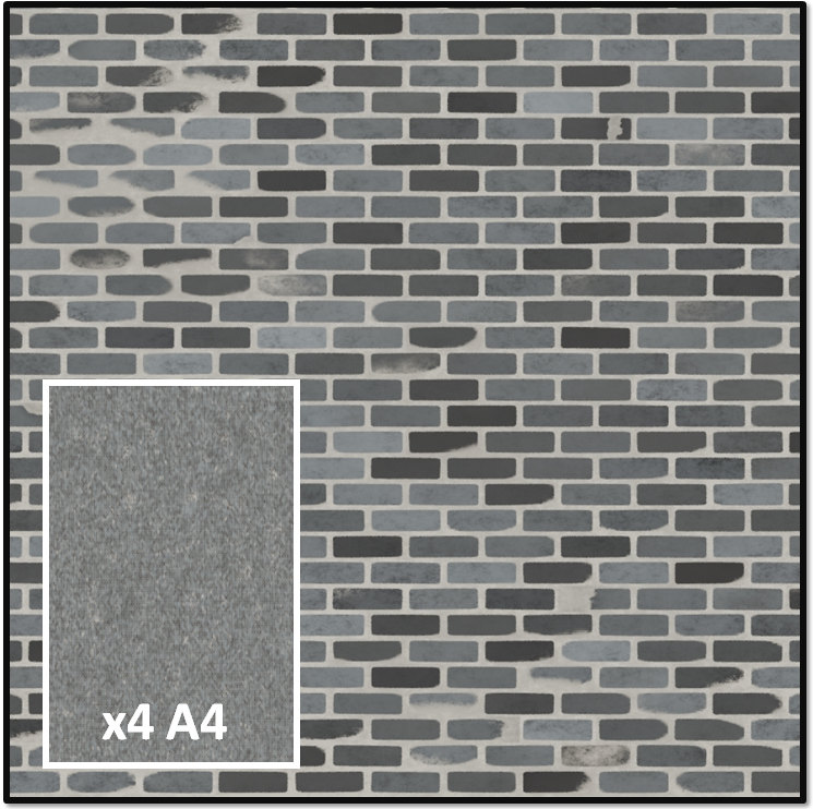 Model Railway Scenery OO Gauge 00 - Multiple Textures & Designs Printed ...