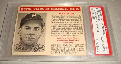 1950 Royal Desserts #15 STAN ROJEK psa A HC-PIRATES (427) | eBay