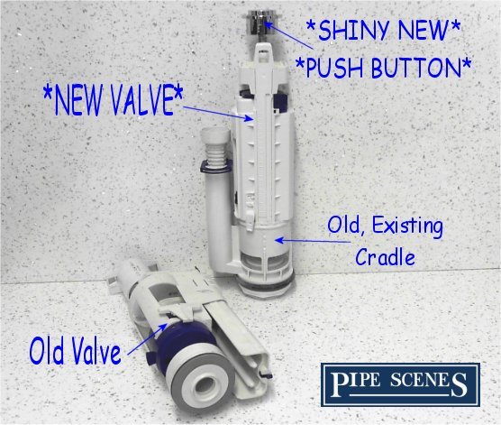 Geberit Impuls 280 Dual Flush Valve Syphon 282.350.KD.1 REPLACEMENT ...