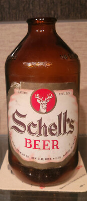 1960'S SCHELL'S PAPER LABEL BEER BOTTLE SCHELL NEW ULM MINN 3.2% | eBay