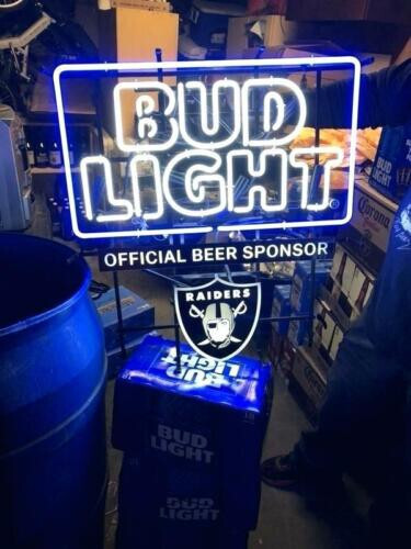 Las Vegas Raiders Logo Beer Neon Sign 24x20 Beer Bar Sport Pub Wall ...