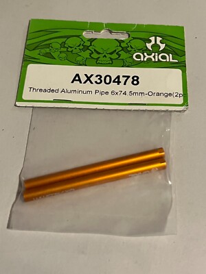 Axial Threaded Aluminum Pipe 6x74.5mm Orange 2 pcs | eBay