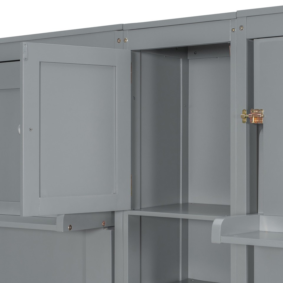 Iron frame bed with bed and table, children's and youth home bed with L ...