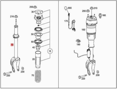 Genuine MERCEDES W166 GLE M-CLASS Shock absorber 1663232400 | eBay
