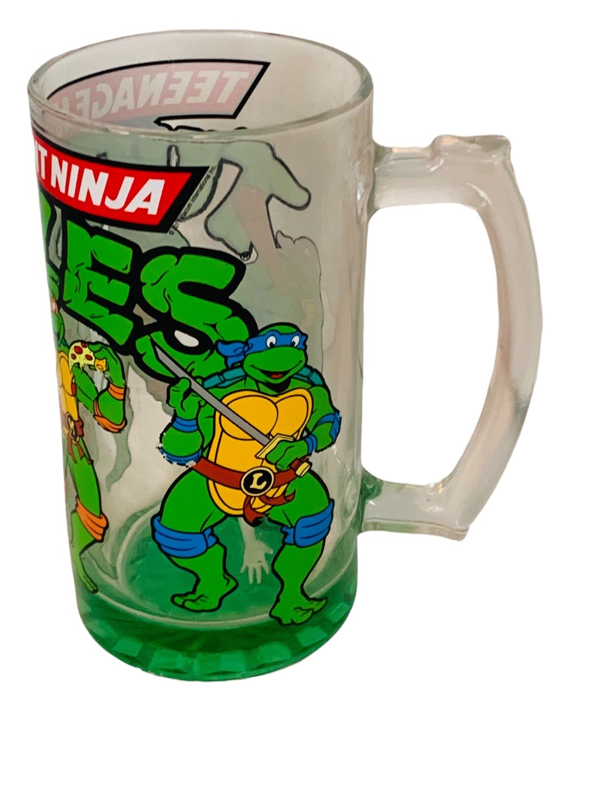 Huge Large Heavy 9 In TMNT Teenage Mutant Ninja Turtles Glass Mug Stein ...