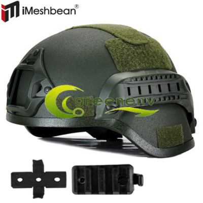 MICH 2000 Airsoft Tactical Hunting Combat Helmet w/ Side Rail Mount ...
