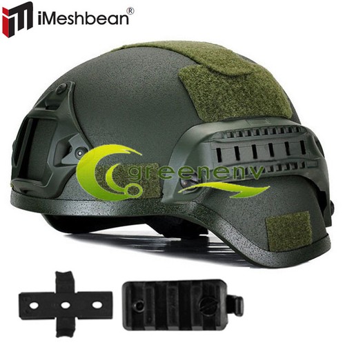 MICH 2000 Airsoft Tactical Hunting Combat Helmet w/ Side Rail Mount ...