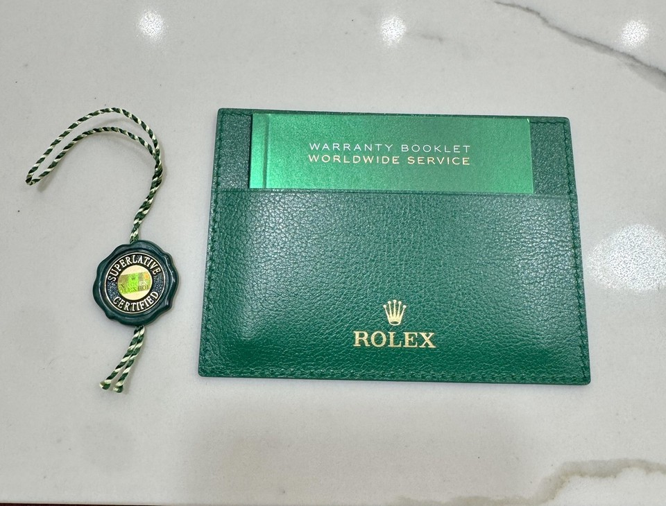 Genuine New Style Rolex Card Holder Guarantee Manual Booklet And Tag ...