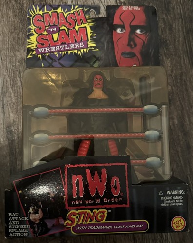 1999 NEW SMASH 'N SLAM WRESTLERS WCW NWO WOLF PACK STING RED FACE ...
