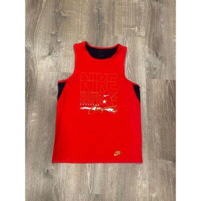 Men's S Nike Basketball Tank Top Red Hoops Graphic Athletic Sleeveless ...