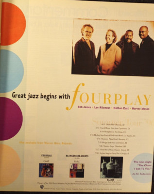 FOURPLAY ORIGINAL (UNFRAMED) 1996 magazine PROMO AD | eBay