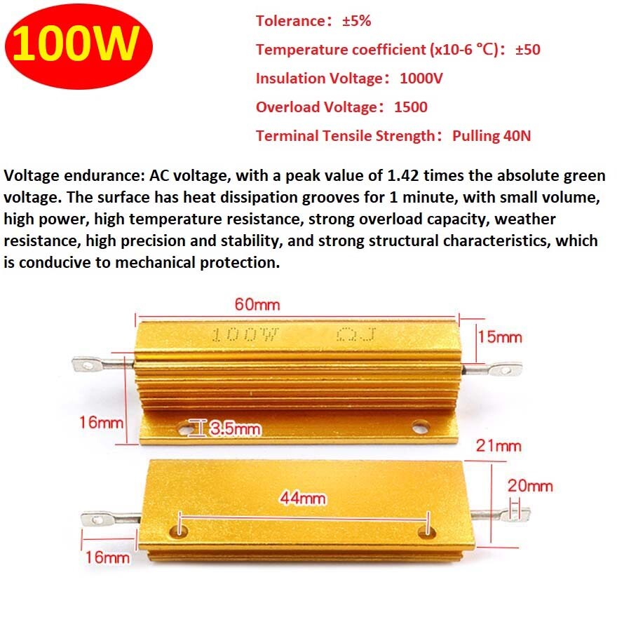 Aluminium Clad Power Resistors 10W, 25W, 50W, 100W, 200W - Full Range ...