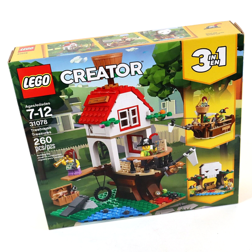 Lego Creator 31078 Treehouse Treasures 3 in 1 260pcs Pirate Ship Teddy ...