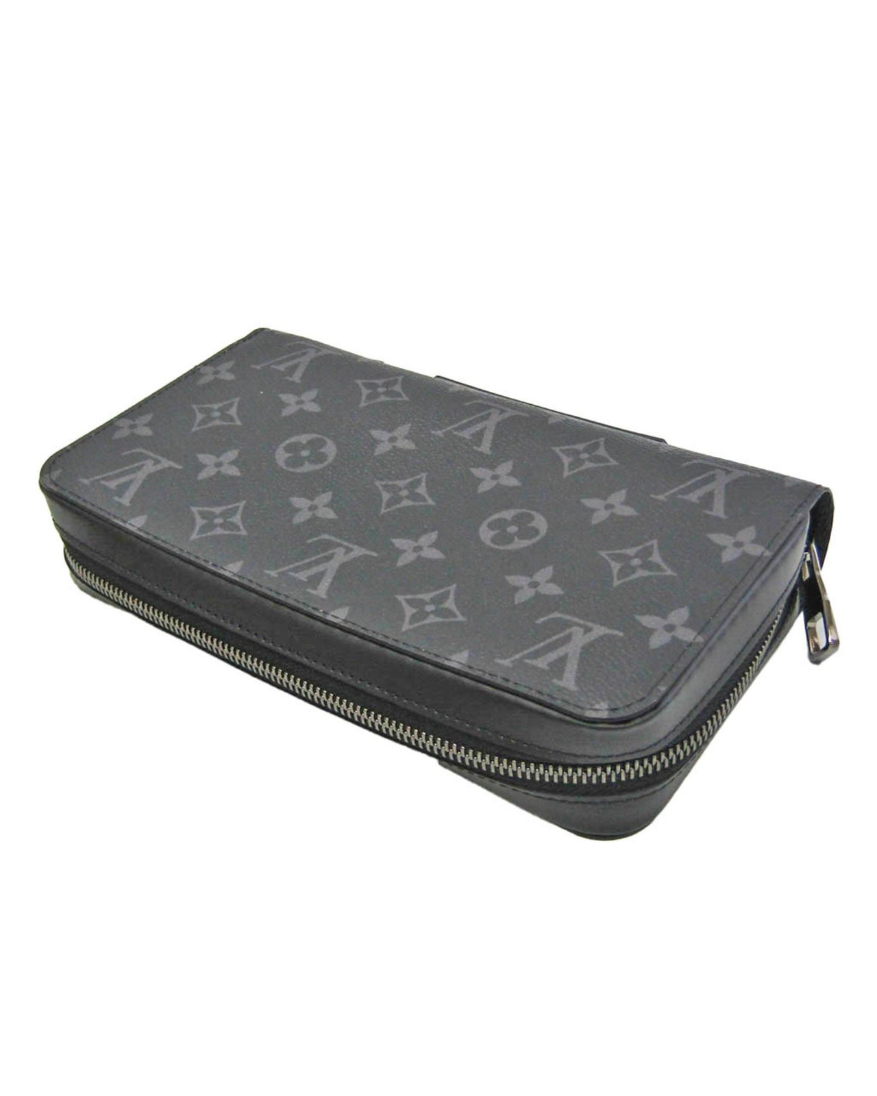Pre Loved Louis Vuitton Canvas Zippy XL Wallet in Monogram Eclipse ...
