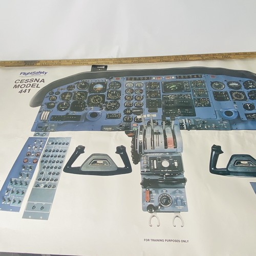 FlightSafety Cessna 441 Instrument Panel Poster 1986 | eBay