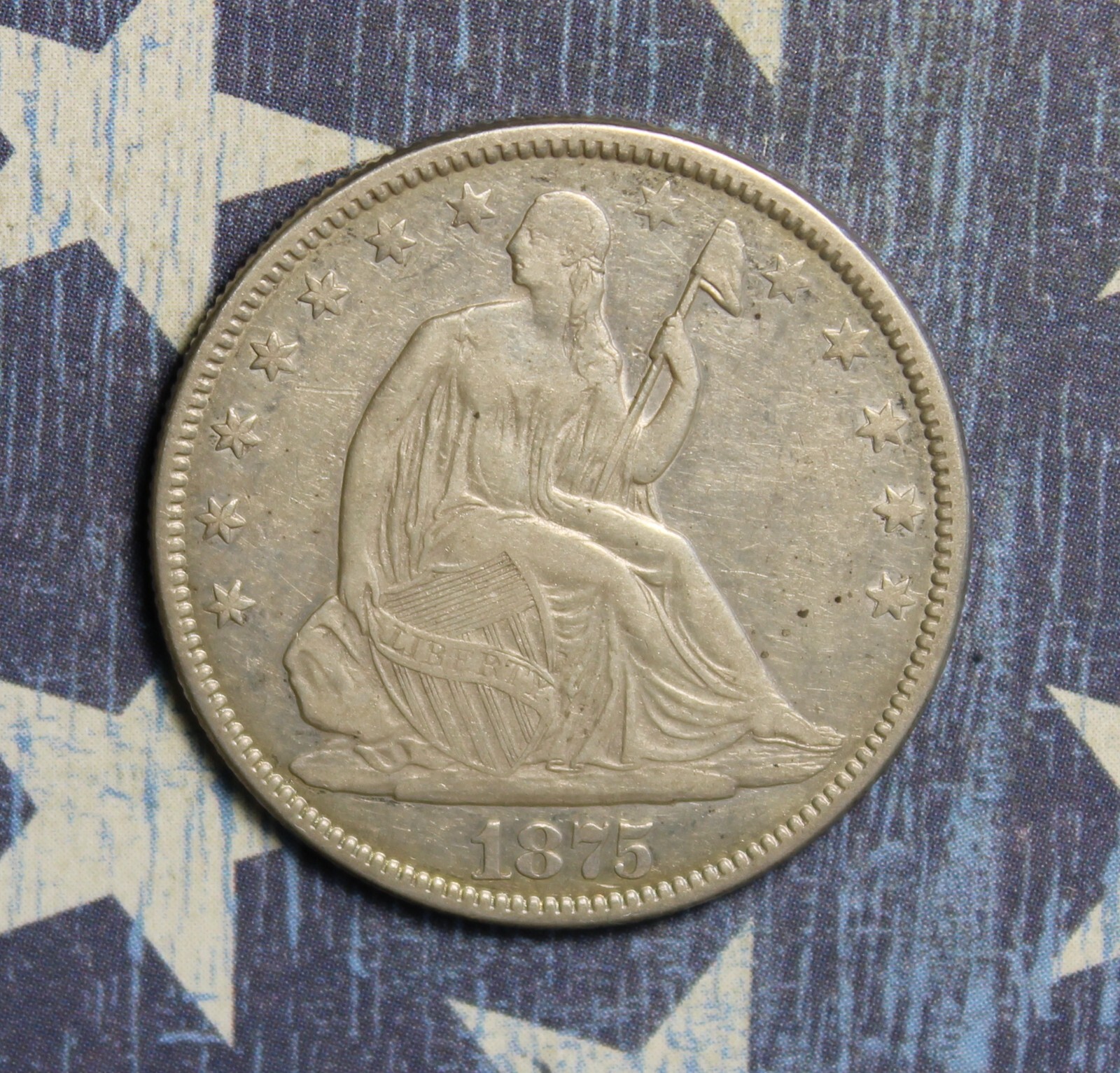 1875 SEATED LIBERTY SILVER HALF DOLLAR COLLECTOR COIN FREE SHIPPING | eBay