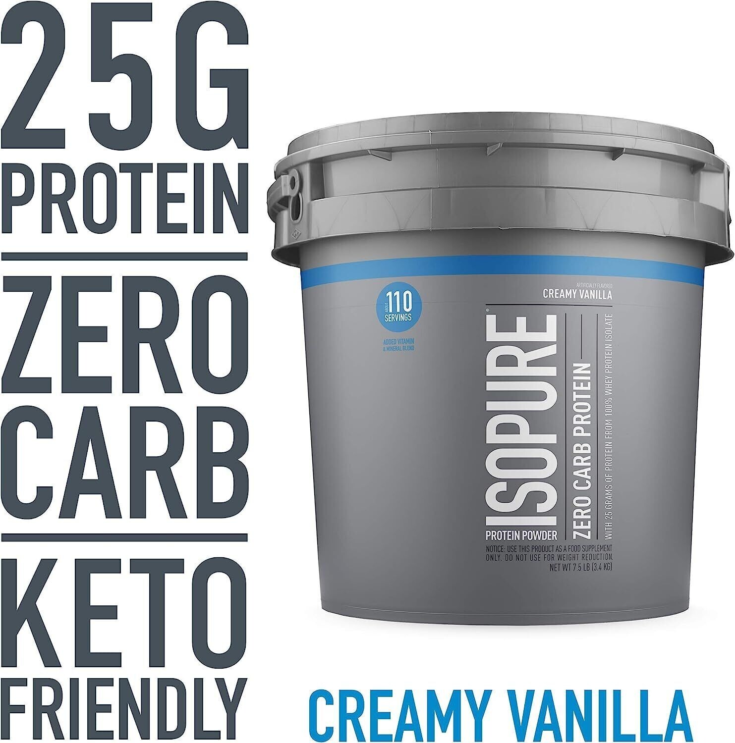 Nature's Best Isopure Zero Carb Whey Protein Isolate 7.5lb 4 Flavors ...
