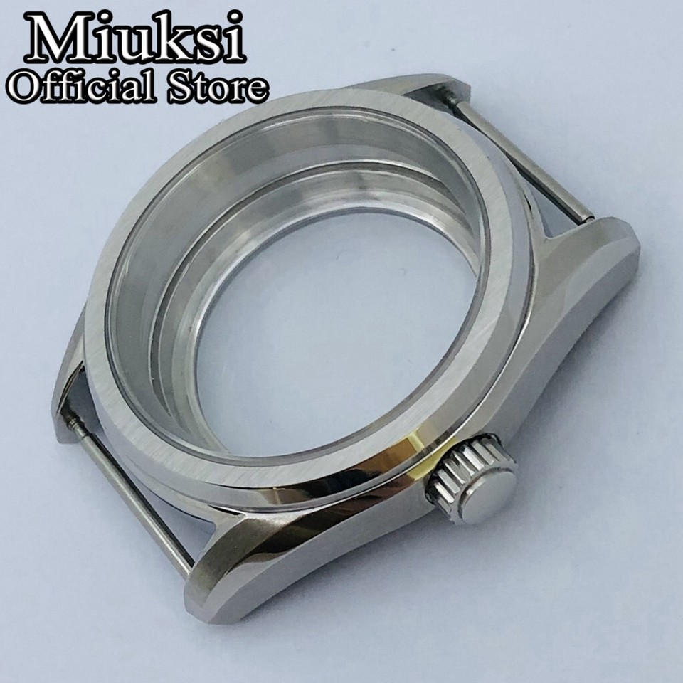 Miuksi 38mm watch case sapphire glass fit NH35 NH36 NH34 ETA2824 PT5000 ...