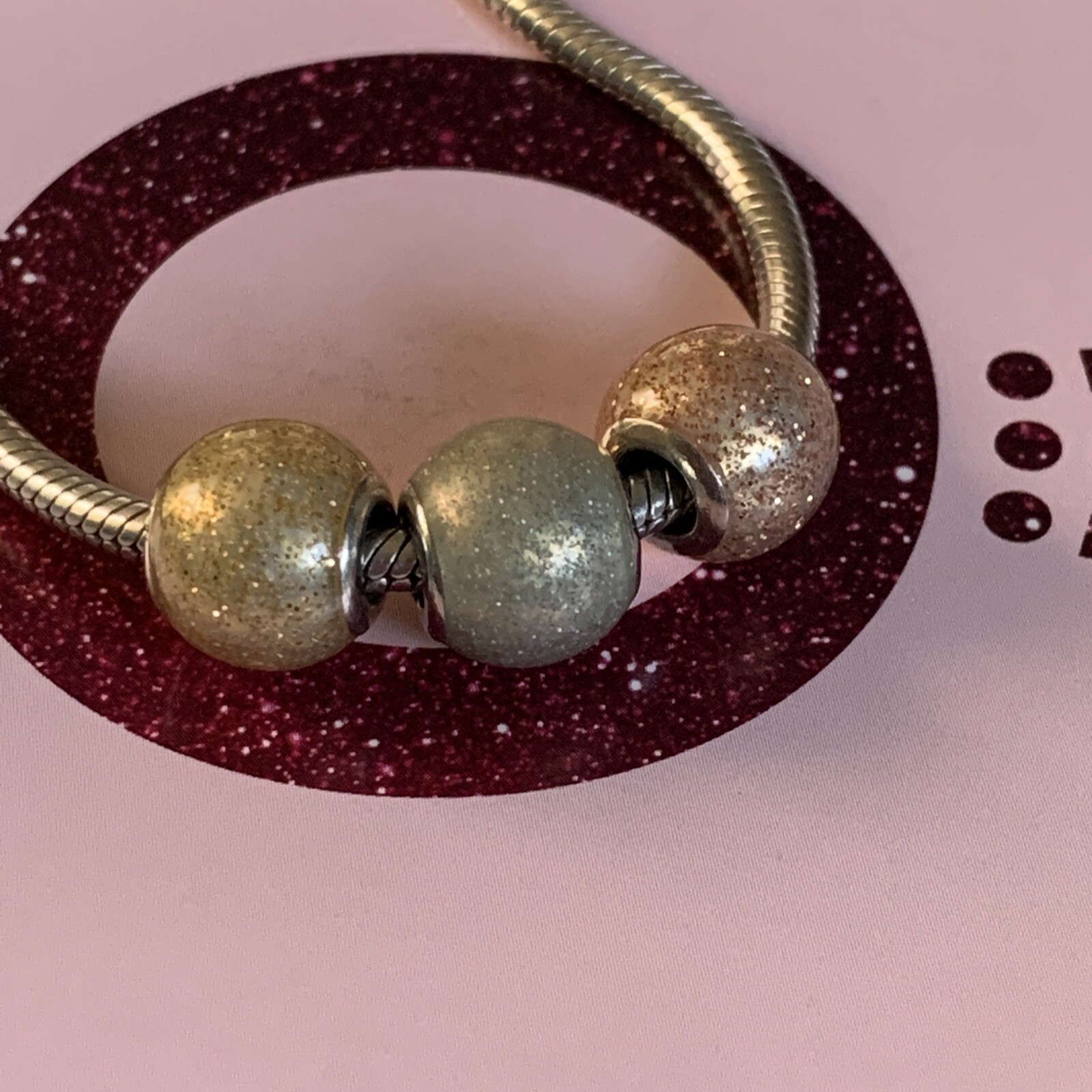 Genuine Sparkling Glitter Enamel Ball SILVER Only Pan… - Gem