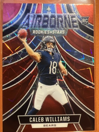 Caleb Williams Airborne Rookies & Stars 2024 Red Plaid Prizm Rookie #A ...
