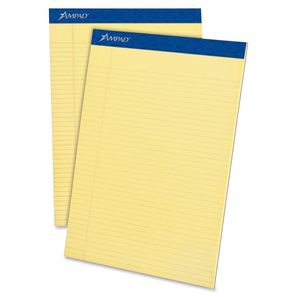 Ampad Narrow-ruled Writing Pad - 50 Sheet - 15 Lb - Legal/narrow Ruled ...