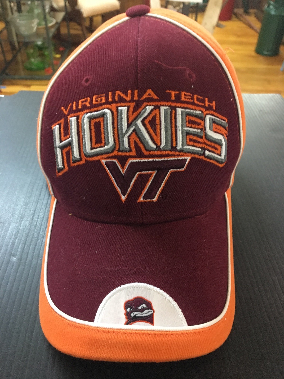 Virginia Tech Hokies Starter Hat Vintage Cap NCAA College Red Orange VT ...