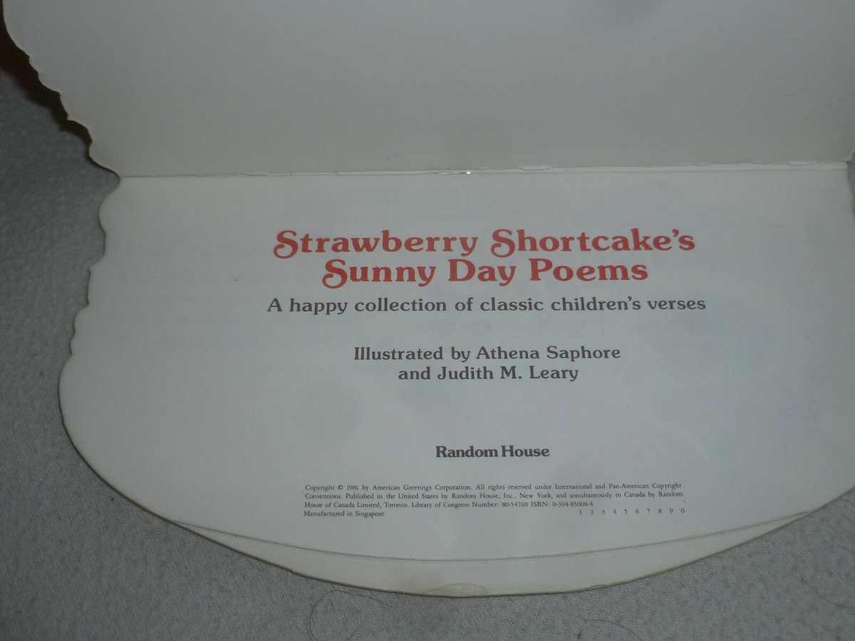 Strawberry Shortcake Poem STRAWBERRY SHORTCAKE SLEEPS OVER By SIOBHAN