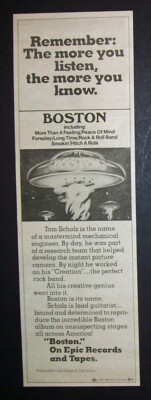 Boston Debut 1st Album (More Than A Feeling) 1976 Small Poster Type Ad ...