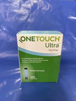One Touch Ultra Blue Blood Glucose Test Strips - Box of 100 ...