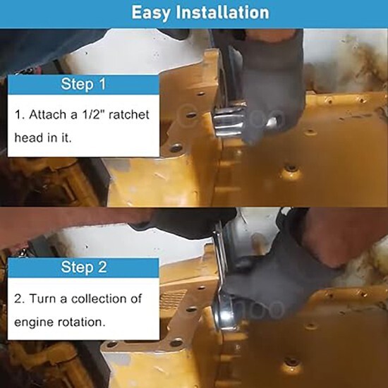 J-38587-A Engine Barring Socket Turning Tool Alt. for CAT 3200/3406/C13 ...