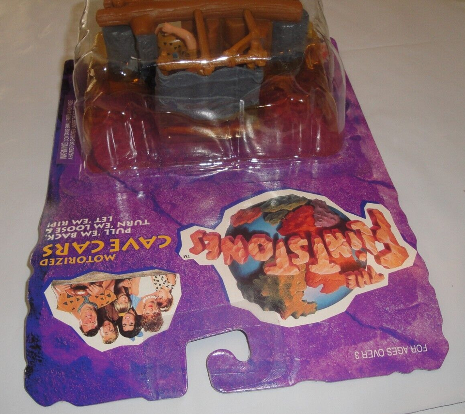 New! Mattel FLINTSTONES Motorized Cave Cars Vehicles The SABERTOOTH ...