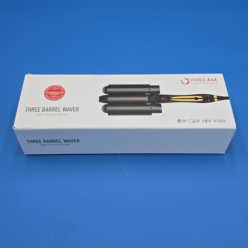 Inglam Three 1.25" Barrel Triple Ceramic Waver Beach Waves New Opened ...