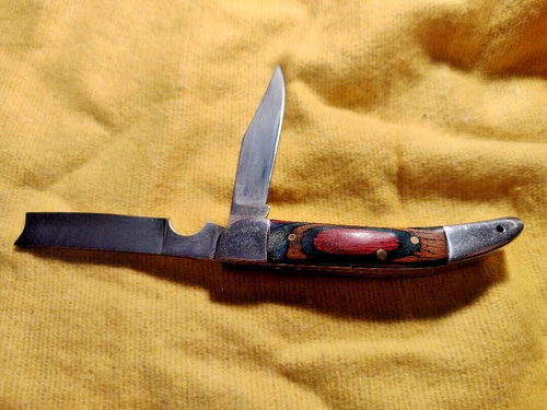 Used Whitetail Cutlery Pocket Knife Wood Handle Hand Made In Pakistan ...