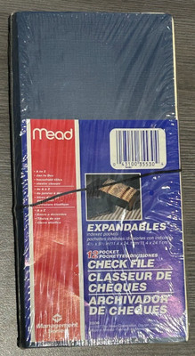 Blue 1997 MEAD Expandables 12 Pocket Check File 4.5" x 9.5"/114 x 241mm ...