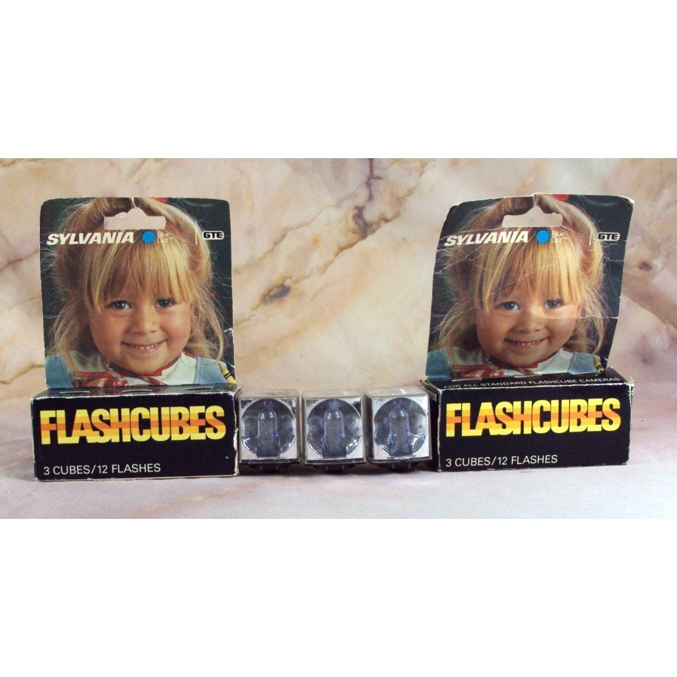 Sylvania Blue Dot Flash Cubes Lot of 9 Cubes | eBay