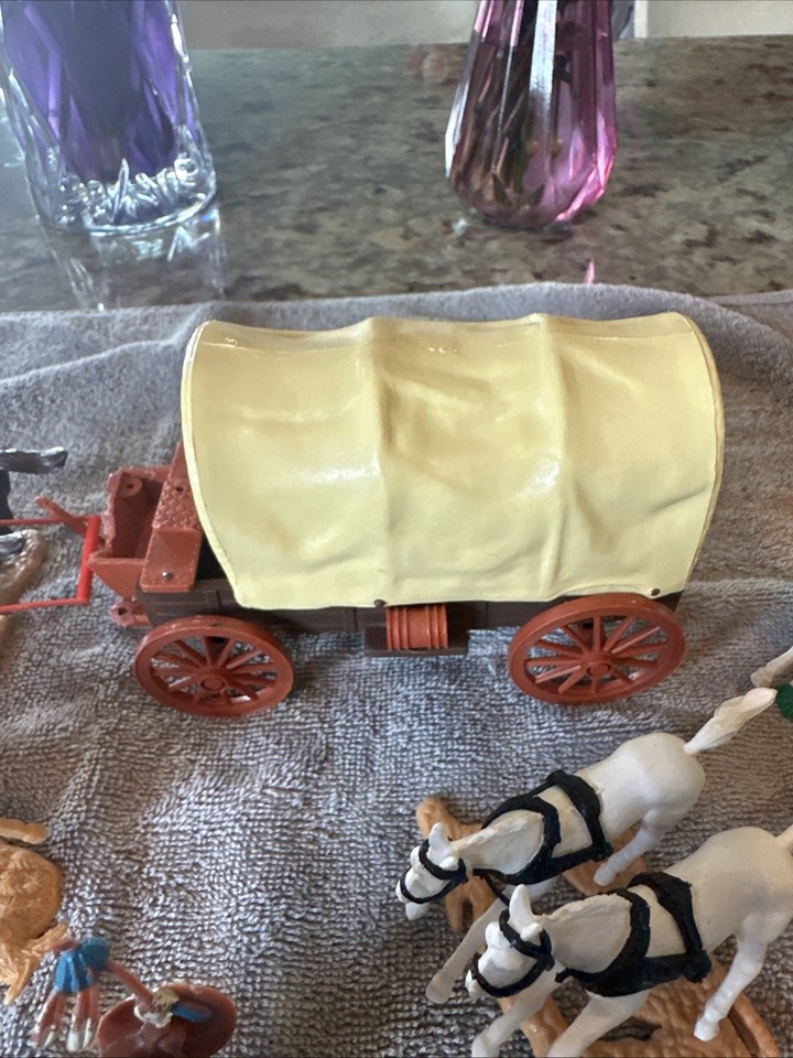 Timpo Swoppets Américain Far West Couvert Wagon With Indian Warrior And ...